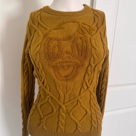 Disney | Sweaters | Disney Mustard Cable Knit Sweater | Poshmark